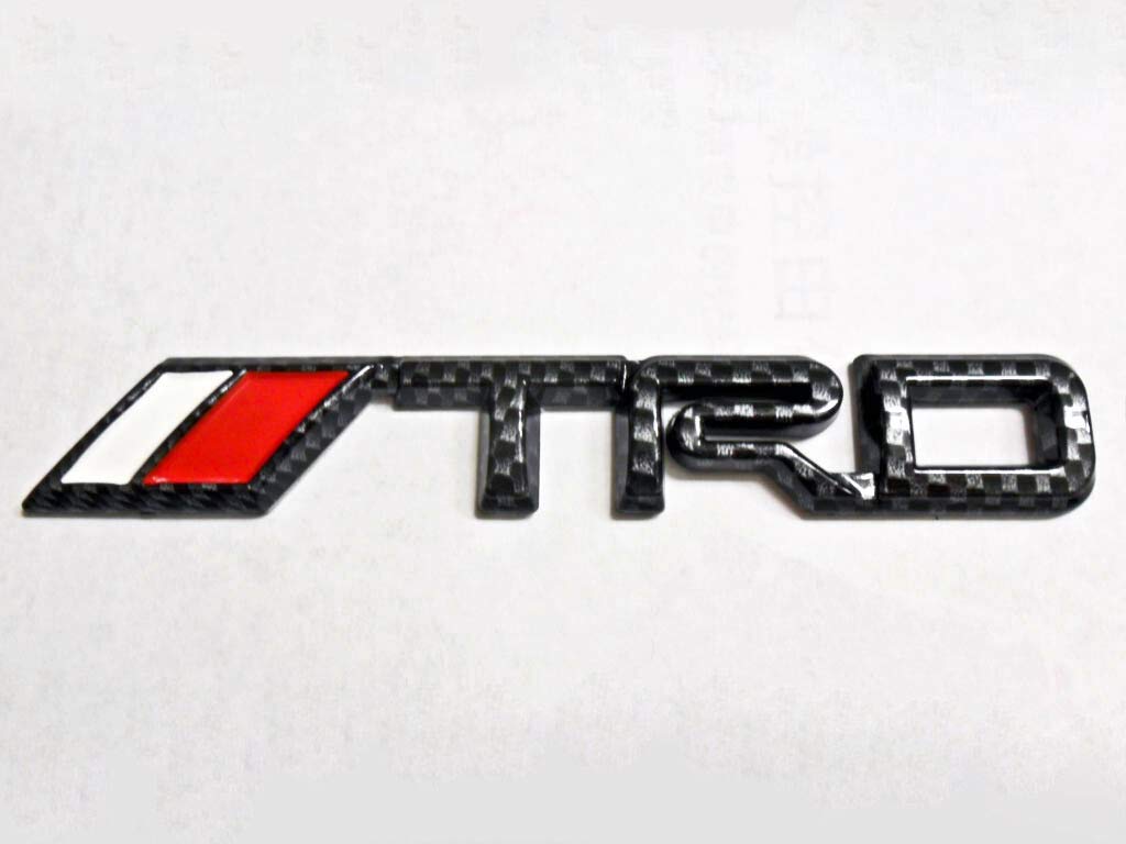 Buy TRD Logo Decal Badge Chrome Metal TRD Red Grill Mesh Grille Emblem ...