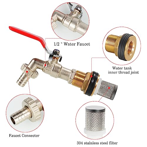 IBC Water Tank Tap 1/2″ IBC Tank Adapter Garden Hose Thread Faucet IBC ...