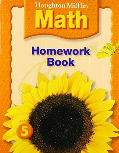 Houghton Mifflin Math: Homework Book (Consumable) Grade 5: HOUGHTON MIFFLIN: 9780618698844 ...