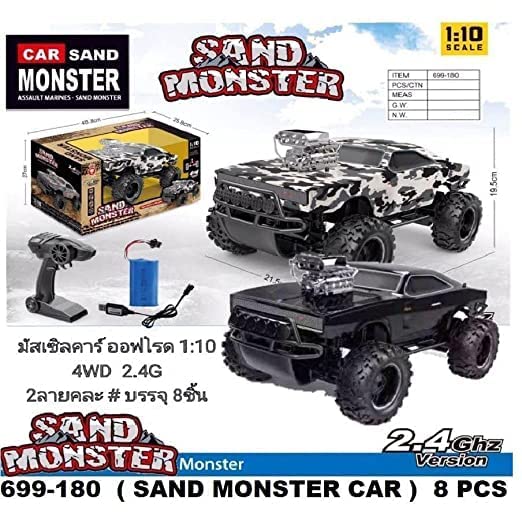 Moksh 2 Creation RC Sand Monster Big Rechargeable 1:10 Sand Monster ...