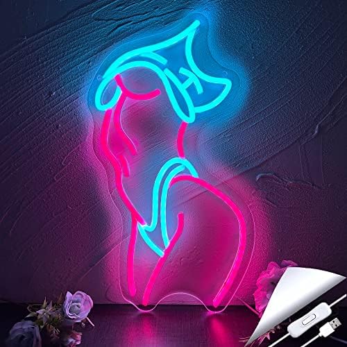 Amazon.com : Lady Neon Signs Lady Body Neon Signs for wall decor ...