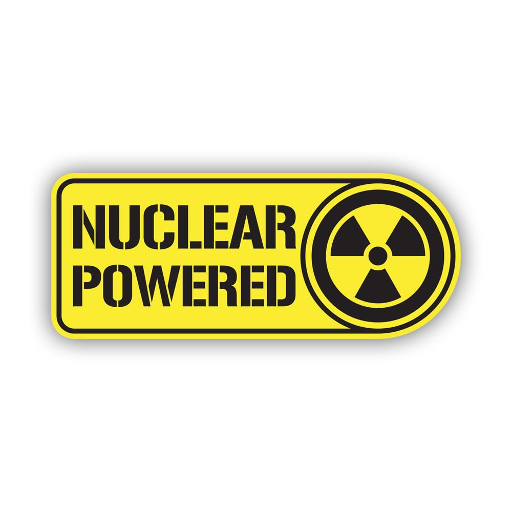 Amazon.com: fagraphix Nuclear Powered Sticker Decal - Self Adhesive ...