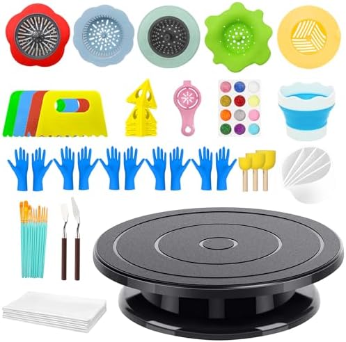 Amazon.com: 11” Rotate Turnable Sculpting Canvas Spinner Kits Acrylic ...