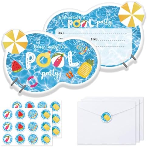 Amazon.com : EVBEA 24 Pack Birthday Party Invitations with Envelopes ...