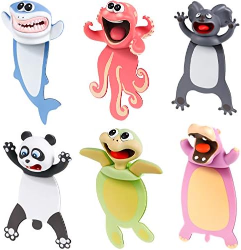Amazon.com : Zonon 14 Pieces 3D Bookmark for Kids Funny Animal Cartoon ...