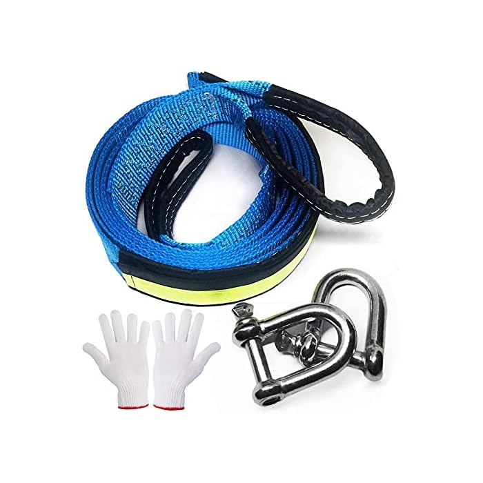 Buy MAIKEHIGH Tow Cable 5 cm x 5 m, 17,600 lbs (8 tonnes) Recovery Tow ...