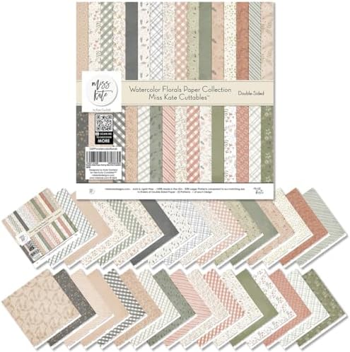 Amazon.com: Pattern Paper Pack - Watercolor Florals - 12x12 Scrapbook ...