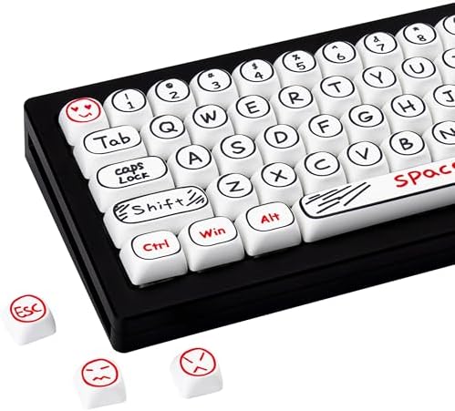 Amazon.com: TICKTYPE PBT Keycaps 137 Keys, White Anime Theme Keycaps ...