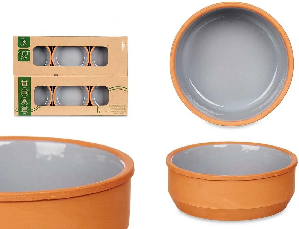 Set of 3 Terracotta 12cm Oven Safe Tapas Serving Dish : Amazon.co.uk ...