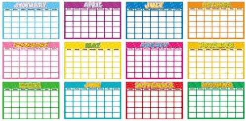 Teacher's Friend Scholastic 12 Months Blank Calendar Bulletin Board ...