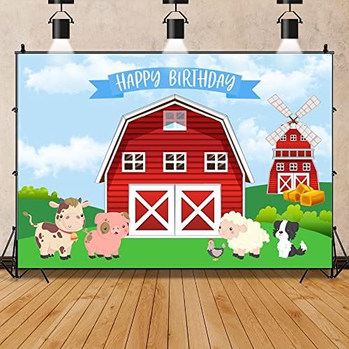 Amazon.com : 7x5ft Farm Backdrop Farm Happy Birthday Party Supplies ...