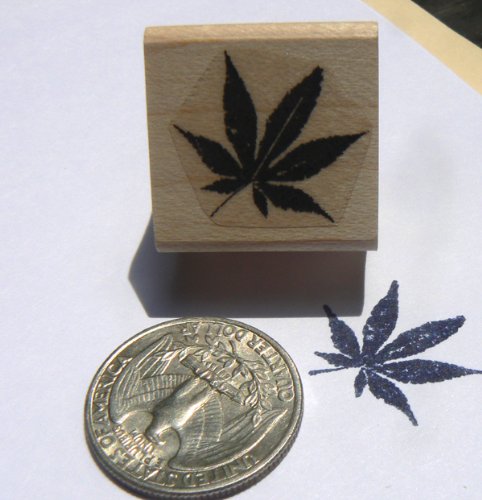 Amazon.com: Miniature Medicinal Hemp Leaf Rubber Stamp P24 : Arts ...
