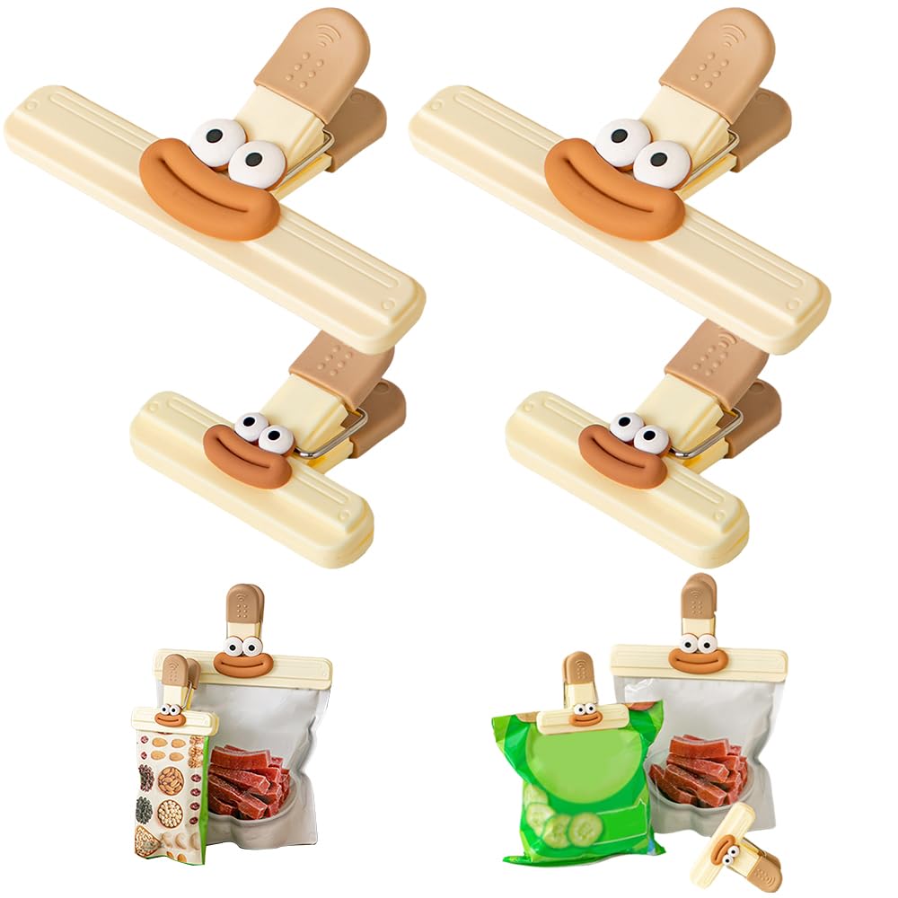 Amazon.com: Chip Bag Clips, 2024 New Wide Open Bag Clips for Food ...