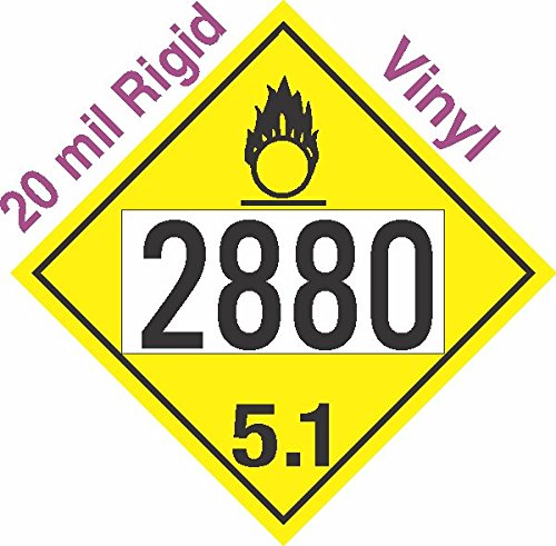 GC Labels-R306c2880, Oxidizer Class 5.1 UN2880 20mil Rigid Vinyl DOT ...