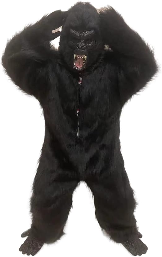 Amazon.com: BravoPlay Fluffy King Kong Movie Ape Gorilla Costume a set ...