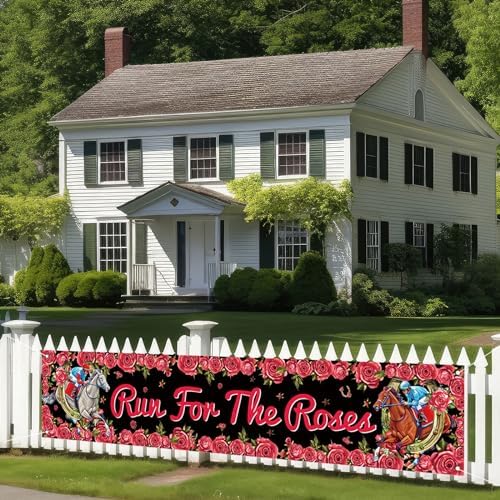 Amazon.com: Kentucky Derby Decorations Outdoor Run for The Roses Fence ...