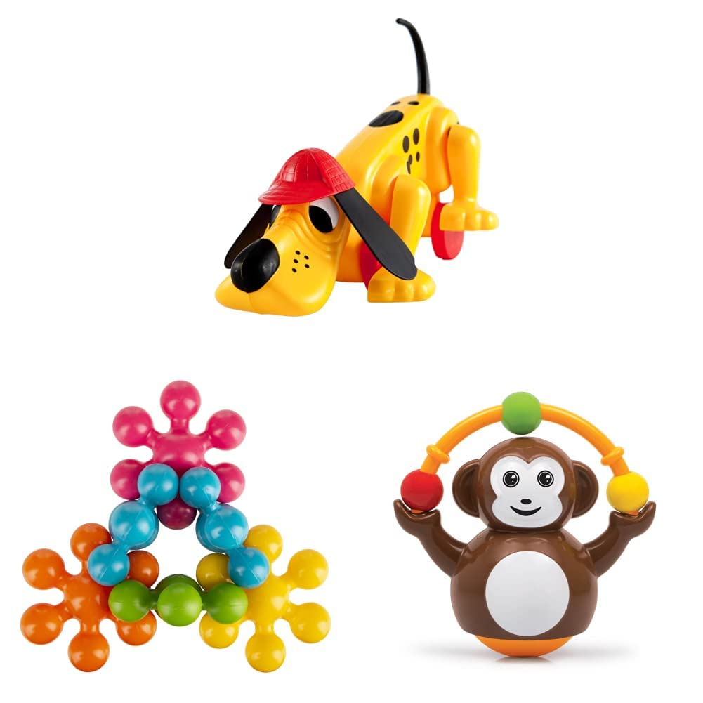 Buy Giggles Kid Funskool Digger The Dog Pull Along Toy & Funskool Star Linksed Interlocking ...