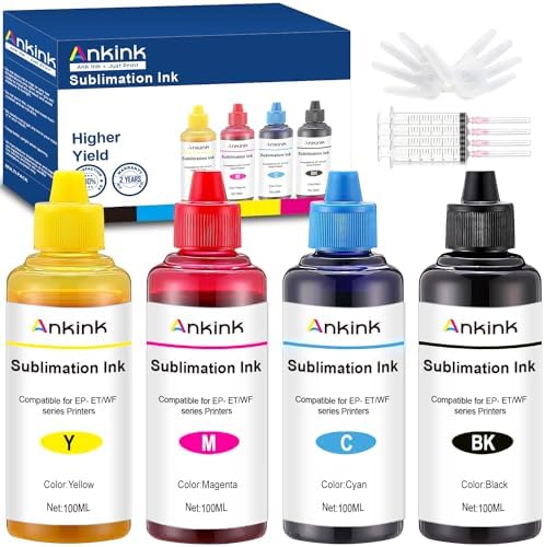 Amazon.com: Ankink Sublimation Ink Bottles Refill 13.5 fl oz for Eps ...