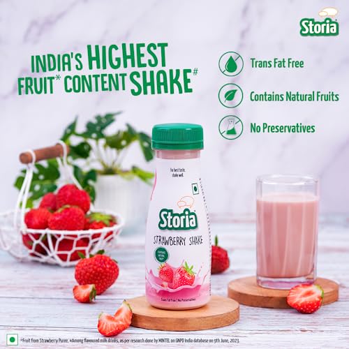 Storia Strawberry Milkshake- India's Highest Fruit Content Shake ...