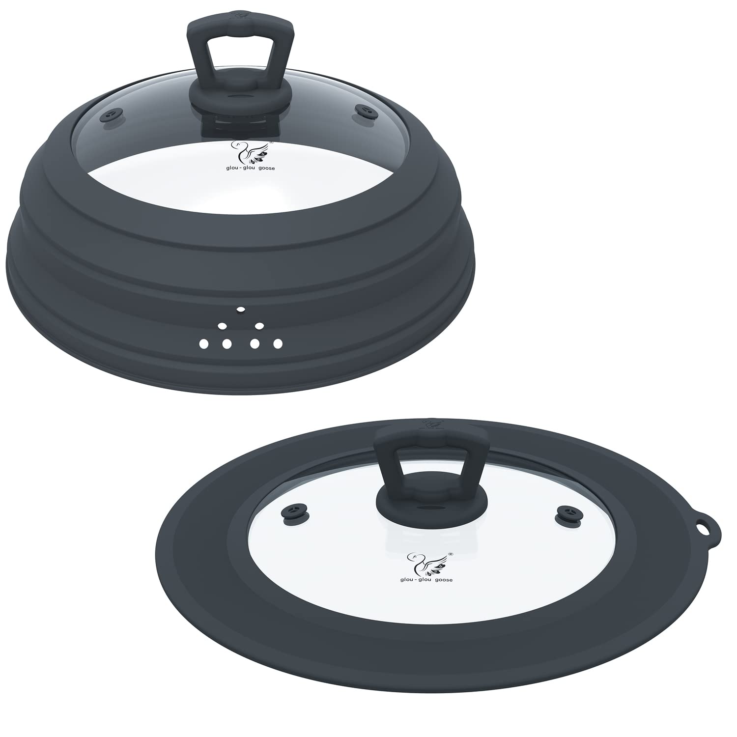 Amazon.com: Microwave Splatter Cover Vented Glass Cover Splatter Guard ...