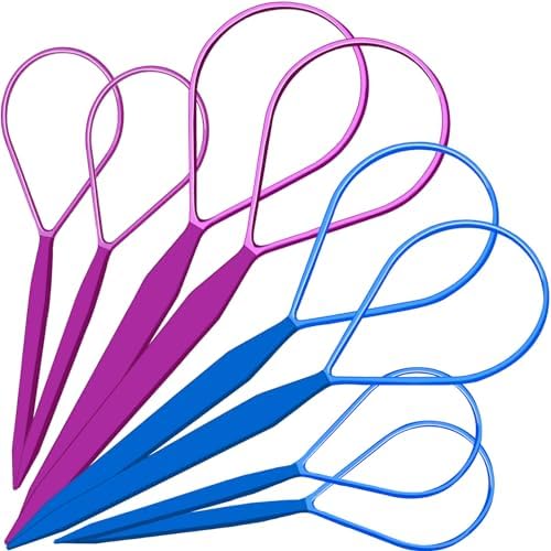 Amazon.com : Teenitor 4pcs Pony Hair Tail Tools, 2 Pairs Hair Loop ...