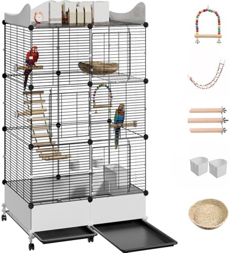 Amazon.com : SNAAT Encrypted Bird Cage Large Bird Cages 57-Inch, Top ...