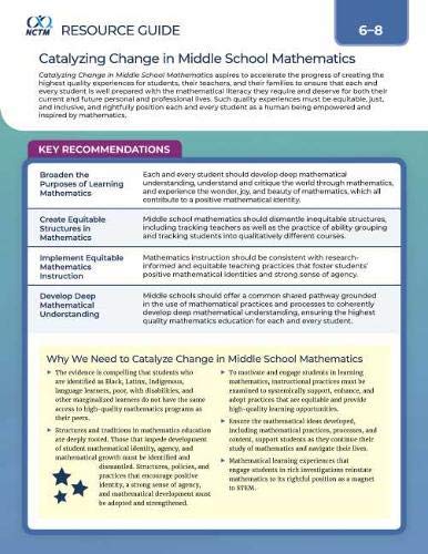 Catalyzing Change in Middle School Mathematics Resource Guide: NCTM ...
