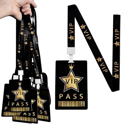 Amazon.com : 50 Sets VIP Badge Lanyards with VIP Pass Cards VIP ...