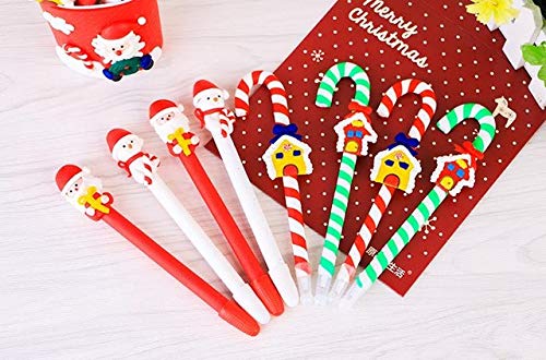 My Party Suppliers Christmas Ballpoint Pen Black Ink Holiday Pens Xmas ...