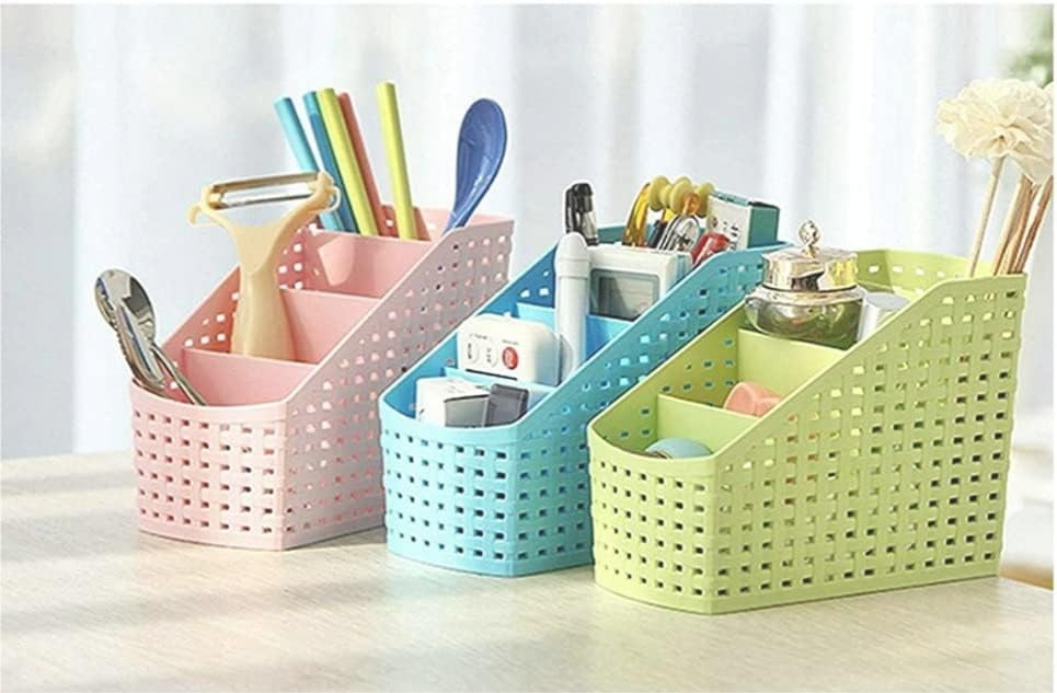Mahaware Plastic Multipurpose Storage Basket Rack Desk Organizer With 4 ...