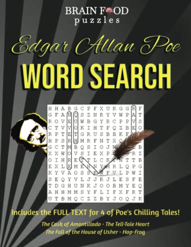 Edgar Allen Poe Word Search: Includes Full Text for 4 of Poe's - Want ...