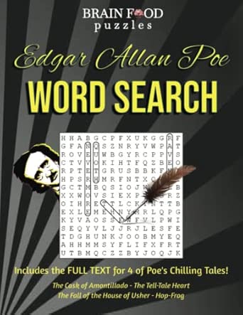 Edgar Allen Poe Word Search: Includes Full Text for 4 of Poe's ...