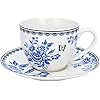 Amazon.com | STP GOODS Teacup and Saucer 11.8 oz - Set of 8 pcs for 4 ...