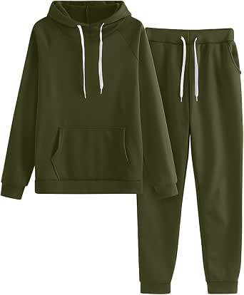Amazon.com: Womens 2 Piece Sweatsuit Trendy Loose Two Piece Tracksuit ...