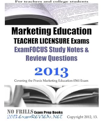 Amazon.com: Marketing Education TEACHER LICENSURE Exams ExamFOCUS Study ...