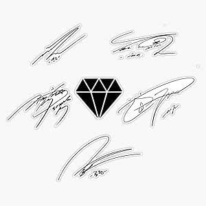 Amazon.com: Shinee Signatures Bumper Sticker Vinyl Decal 5" : Sports ...