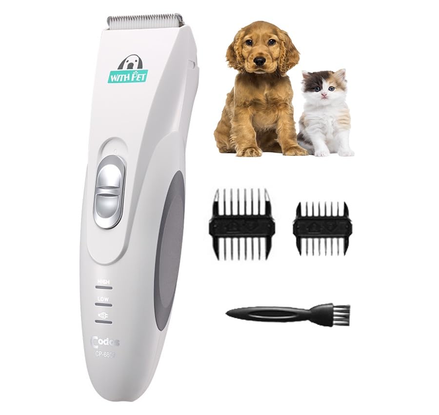 CP-6800 Professional Dog Clippers, Corded/Cordless Pet Clipper with ...