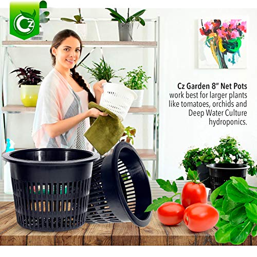 8 inch Net Pots Heavy Duty Round Cups Wide Rim Design - Orchids ...