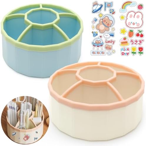 POXIAOER Pen Holder, 2 Pack Rotating Pen Holder Home Office Desktop ...