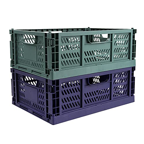 Spesh 2 Pcs Collapsible Storage Boxes Large Storage Crates Stackable ...