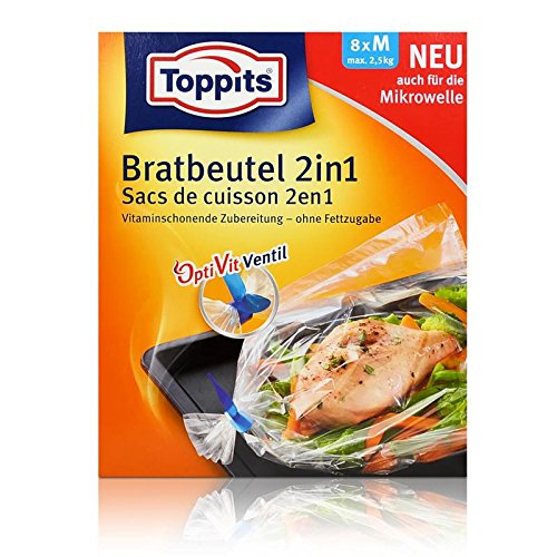 Amazon.com: Toppits Aroma Roasting Bags (Pack Of 8 )/Size M-25 X 40 Cm ...