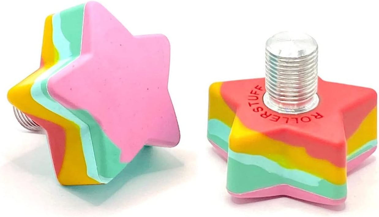 Amazon.com : ROLLERSTUFF Gob-Stopper Twinkle Toes Star Toe Stops (Pair ...