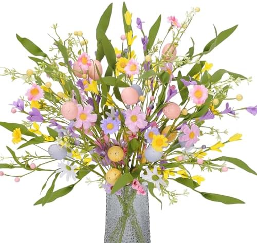 Amazon.com: HUAESIN 6 PCS 20 inch Easter Decorations Easter Egg Flowers ...