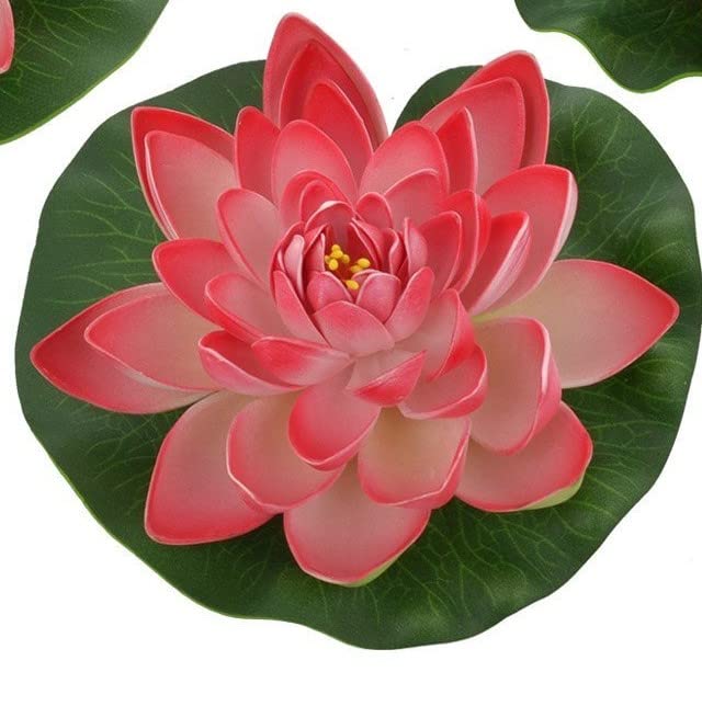 Buy Sajja Sadan Artificial Flower Floating Lotus Light Red Best for ...