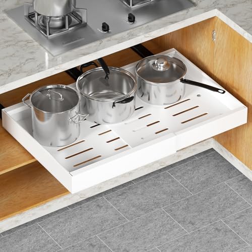 Jayencer Pull out Cabinet Organizer, Pull out Drawers Fixed with ...