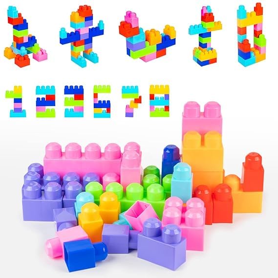 Buy KIDSNEY Giant Blocks 30 pcs Plastic Preschool Building Blocks for ...