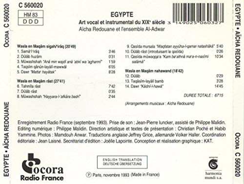 Aicha Redouane & Al-Adwar Ensemble - Egypt: Vocal & Instrumental Art of ...
