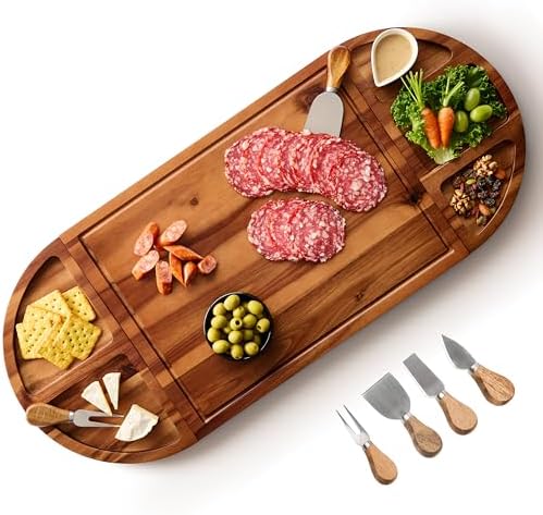 Amazon.com: Cheese Board Set - Charcuterie Board Set and Cheese Serving ...