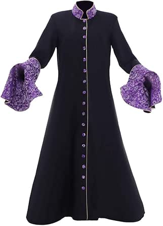 Amazon.com: MelangCos Women's Long Flare Bell Sleeve Robe Church Pulpit ...