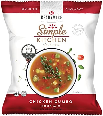 Amazon.com: READYWISE - Simple Kitchen, Chicken Gumbo Soup, 17 Servings ...